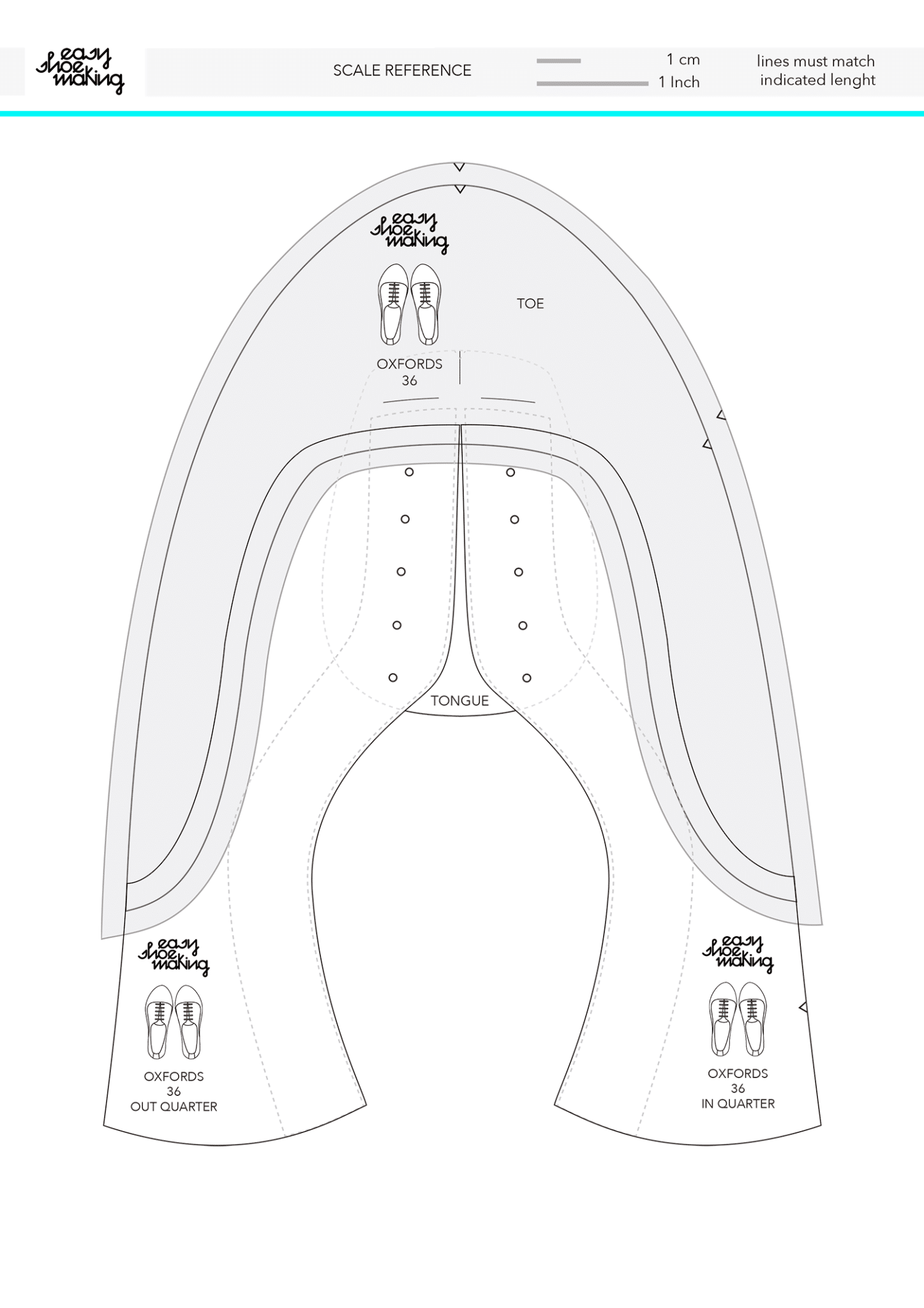 Shoemaking Patterns for the Oxfords Shoes - Easyshoemaking