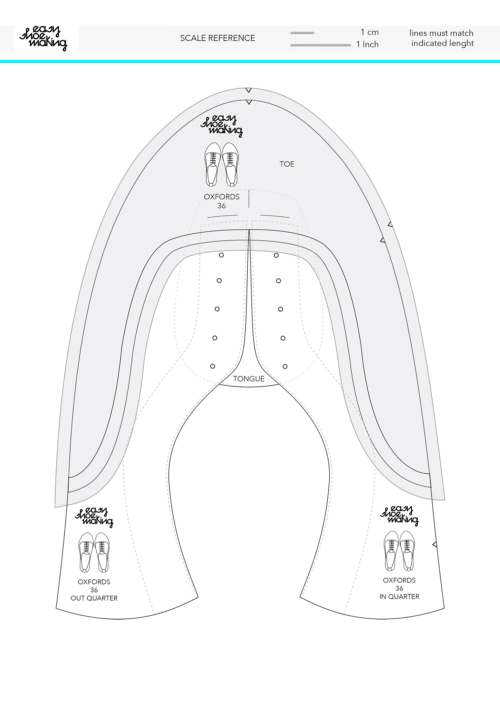 Shoemaking Patterns for the Oxfords Shoes - Easyshoemaking